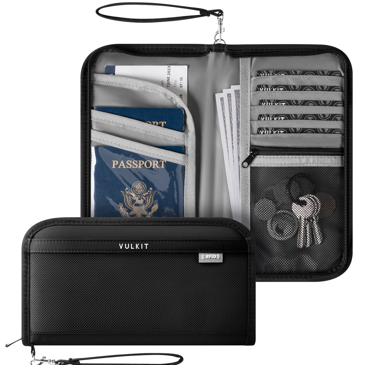 VPW106 - Family Passport Holder, RFID Blocking , Travel Card Organizer ...