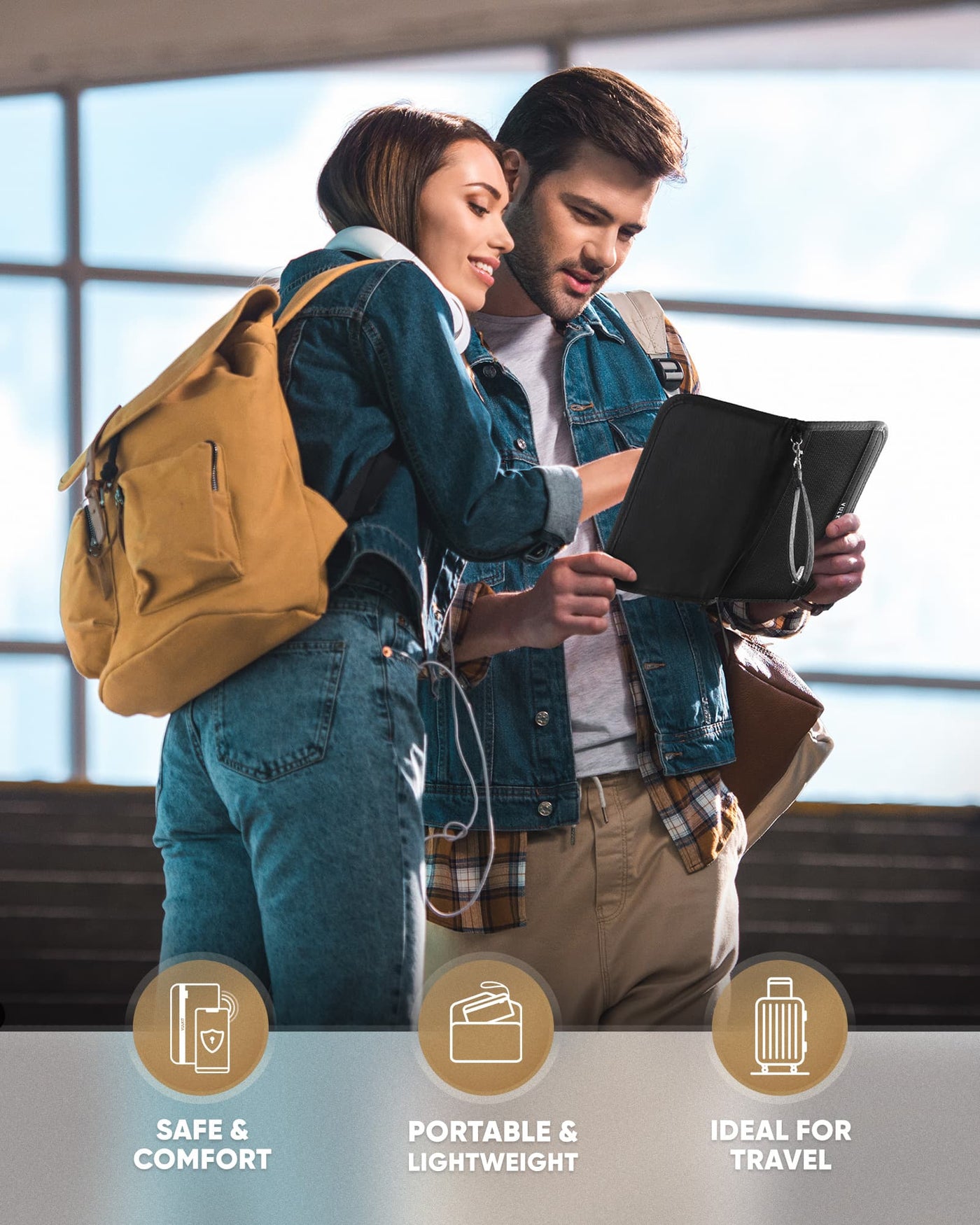 VPW106 - Family Passport Holder, RFID Blocking , Travel Card Organizer ...