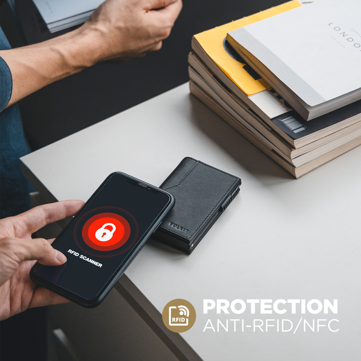 VC314P- Genuine Leather Slim Pop-up Wallet with Double ID Windows for ...